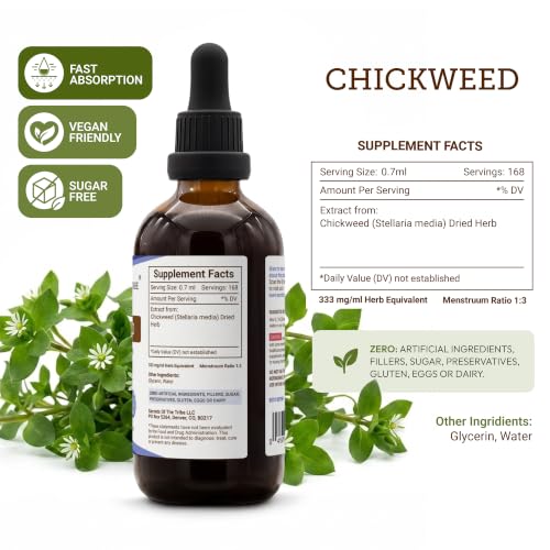 Skin soothing chickweed liquid extract
