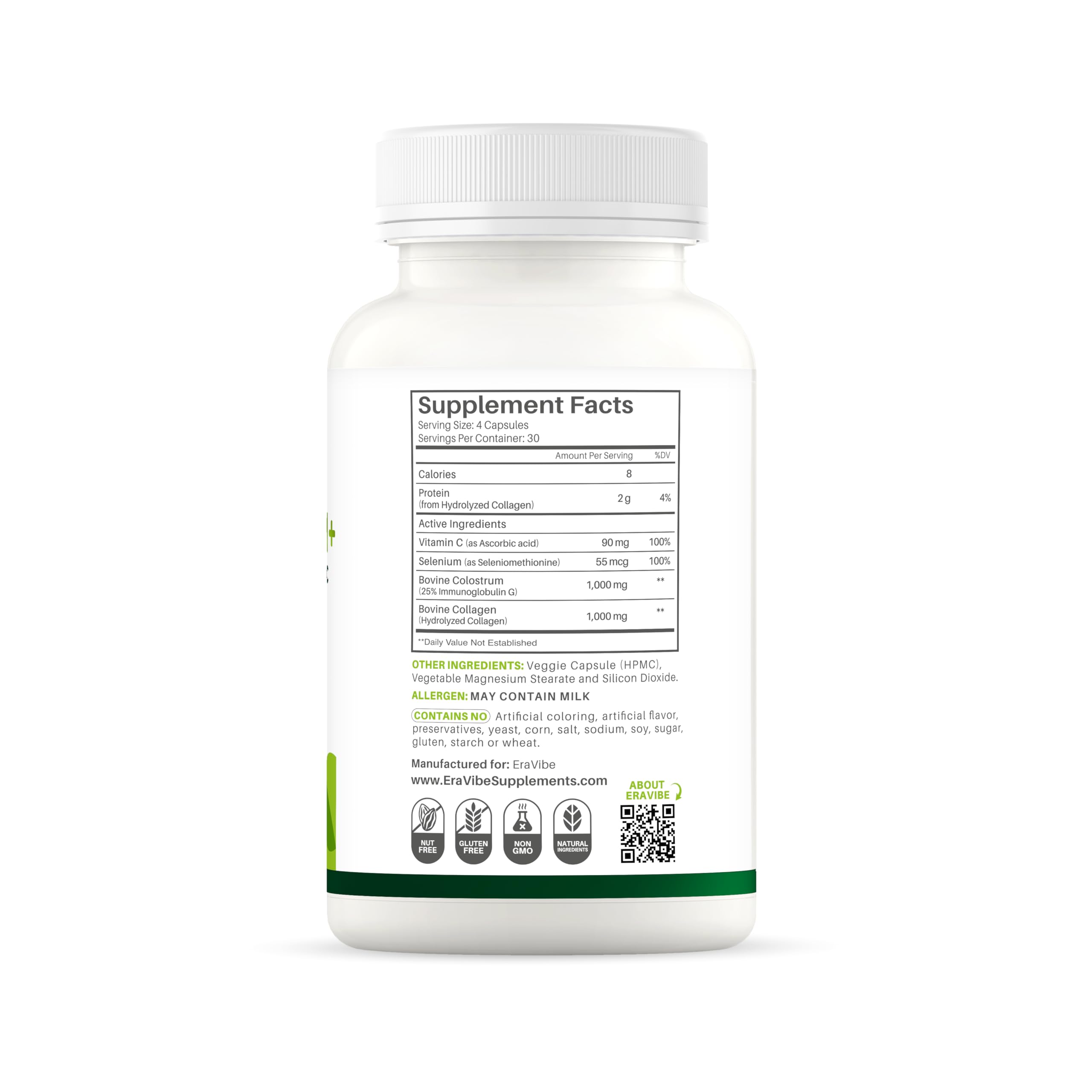 Skin support with vegan colostrum