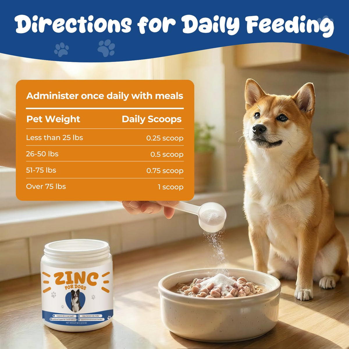 Skin support zinc for dogs