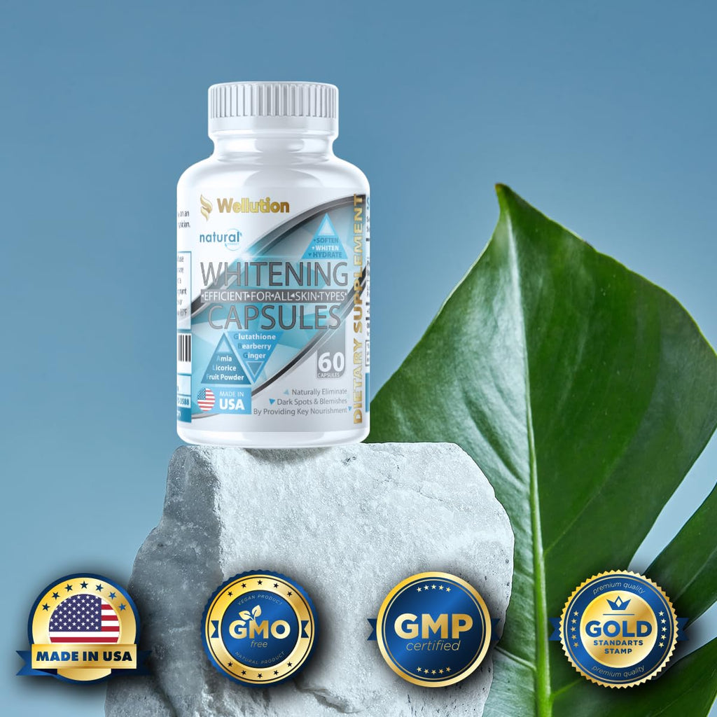 Skin whitening pills with glutathione