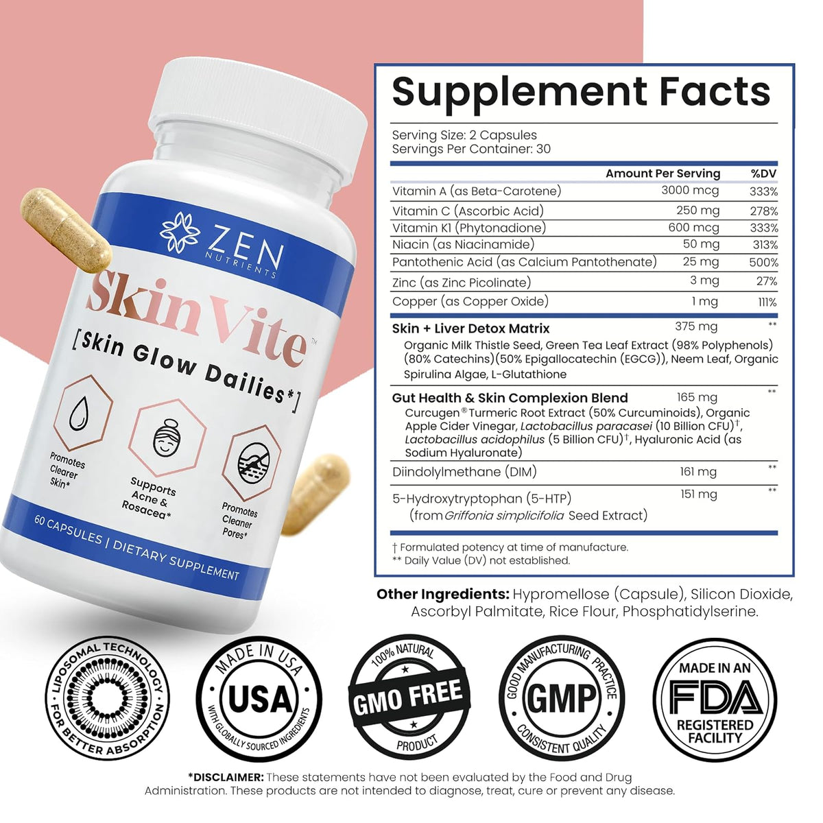 SkinVite multivitamin for men’s health