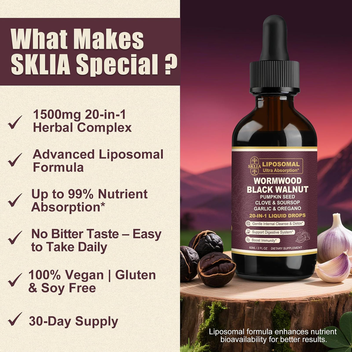 SKLIA herbal solution for cleansing