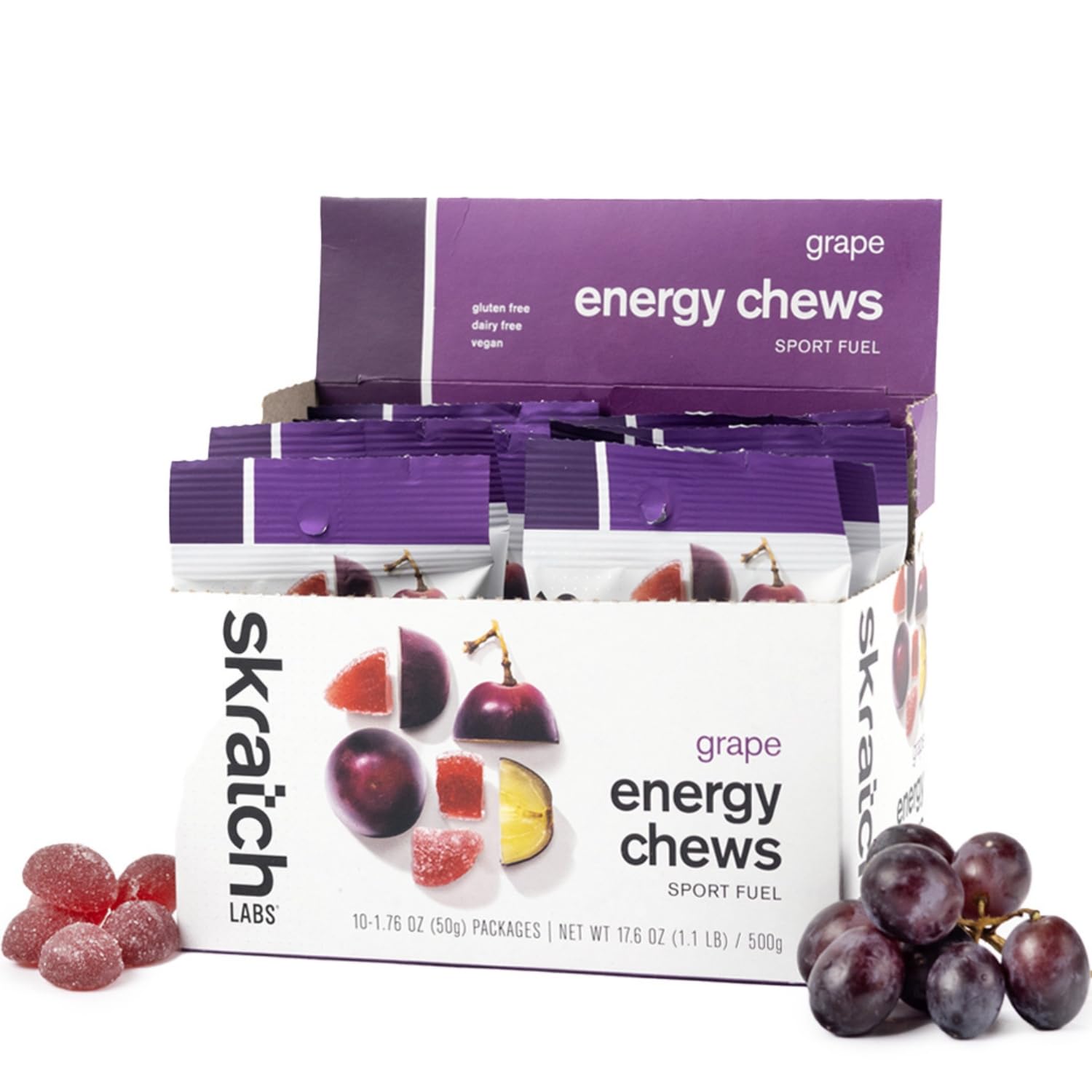 Skratch Labs grape energy chews