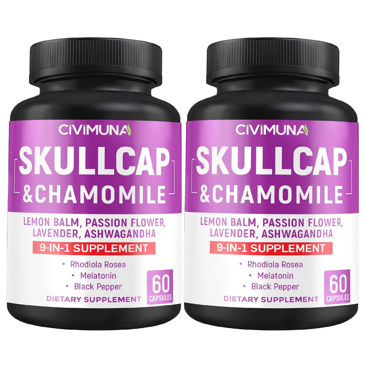 Skullcap chamomile tea capsules