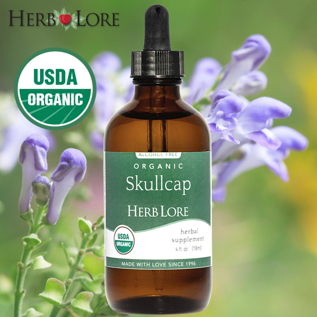 Skullcap tincture for calming effects