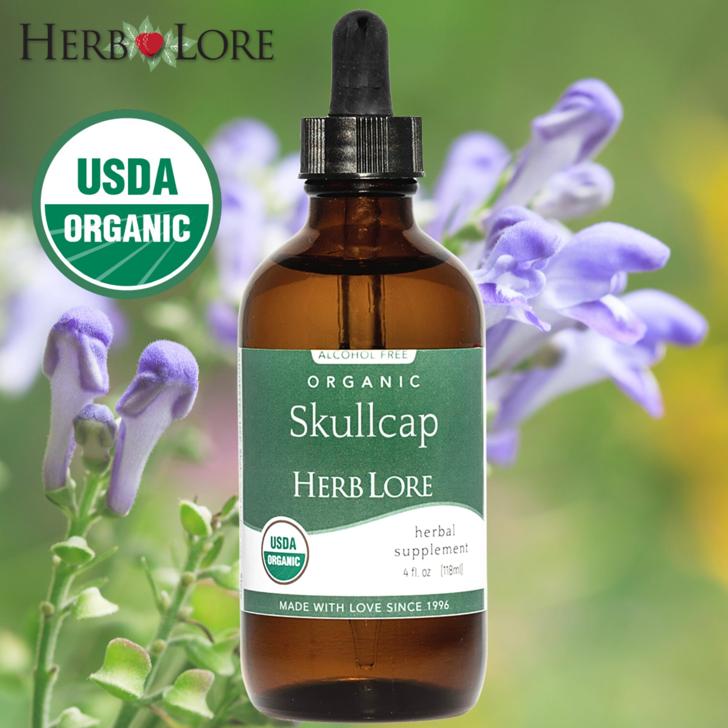 Skullcap tincture for calming effects