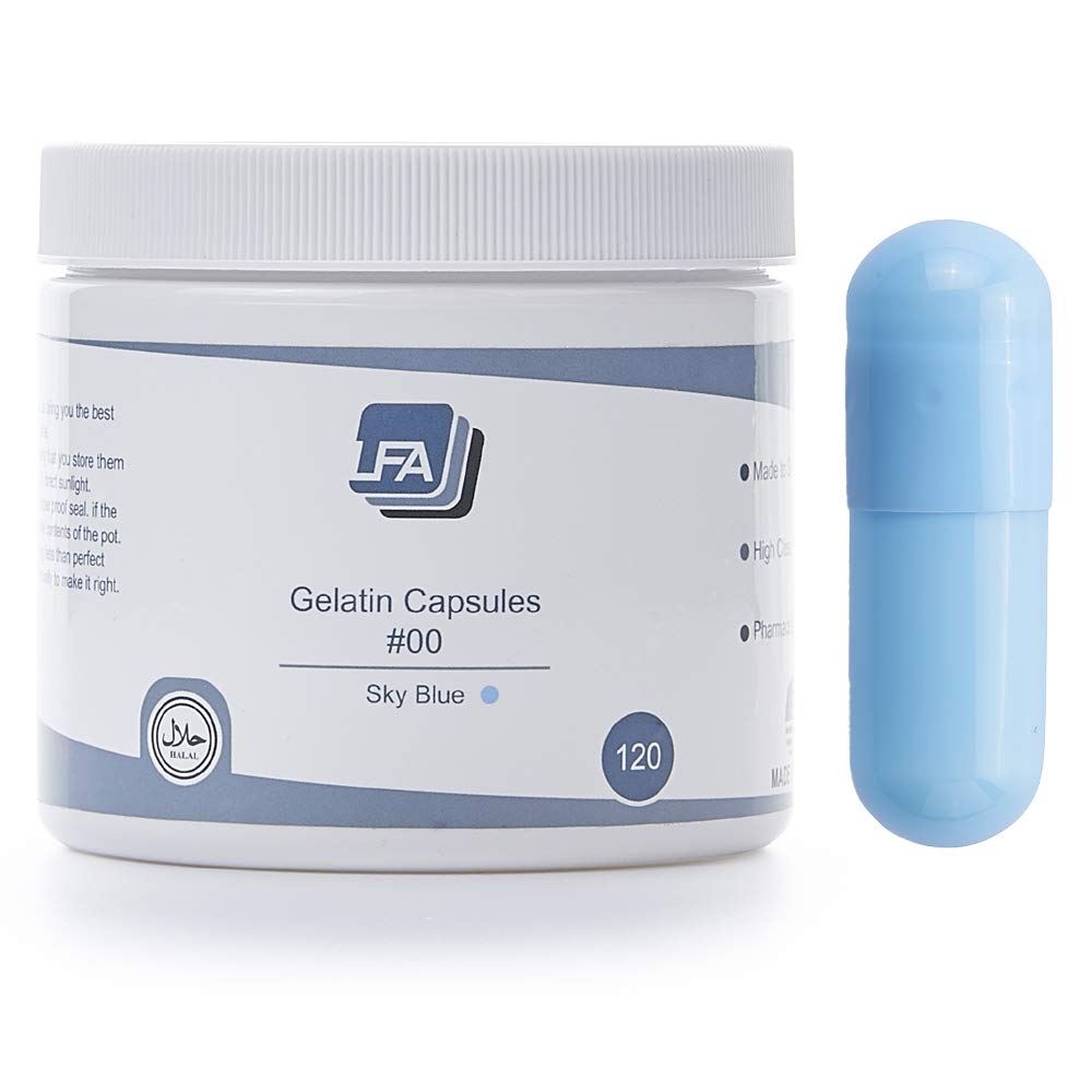 sky blue empty gelatin capsules
