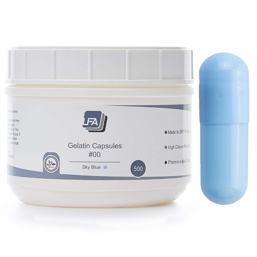 sky blue empty gelatin capsules
