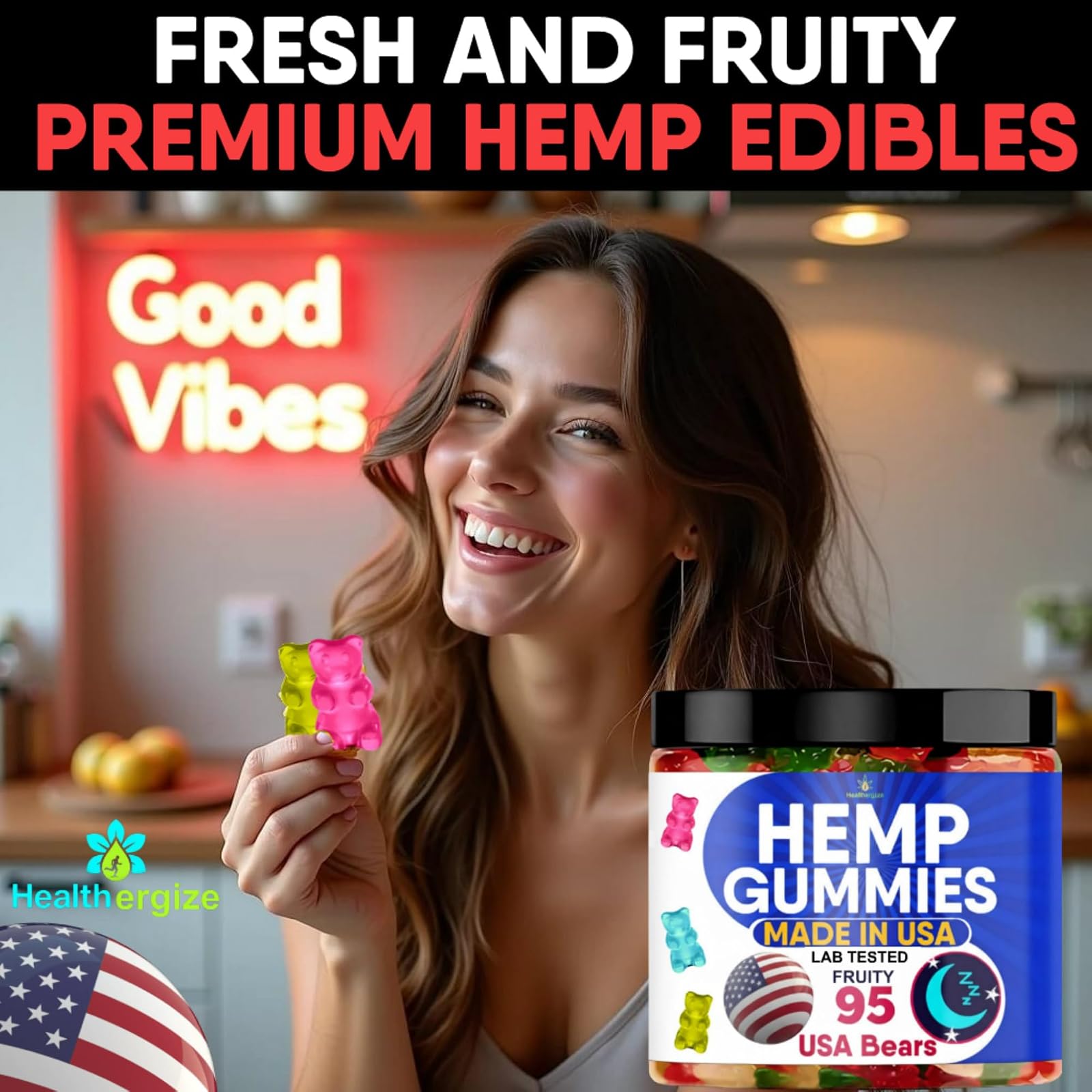 Sleep aid gummies with hemp extract