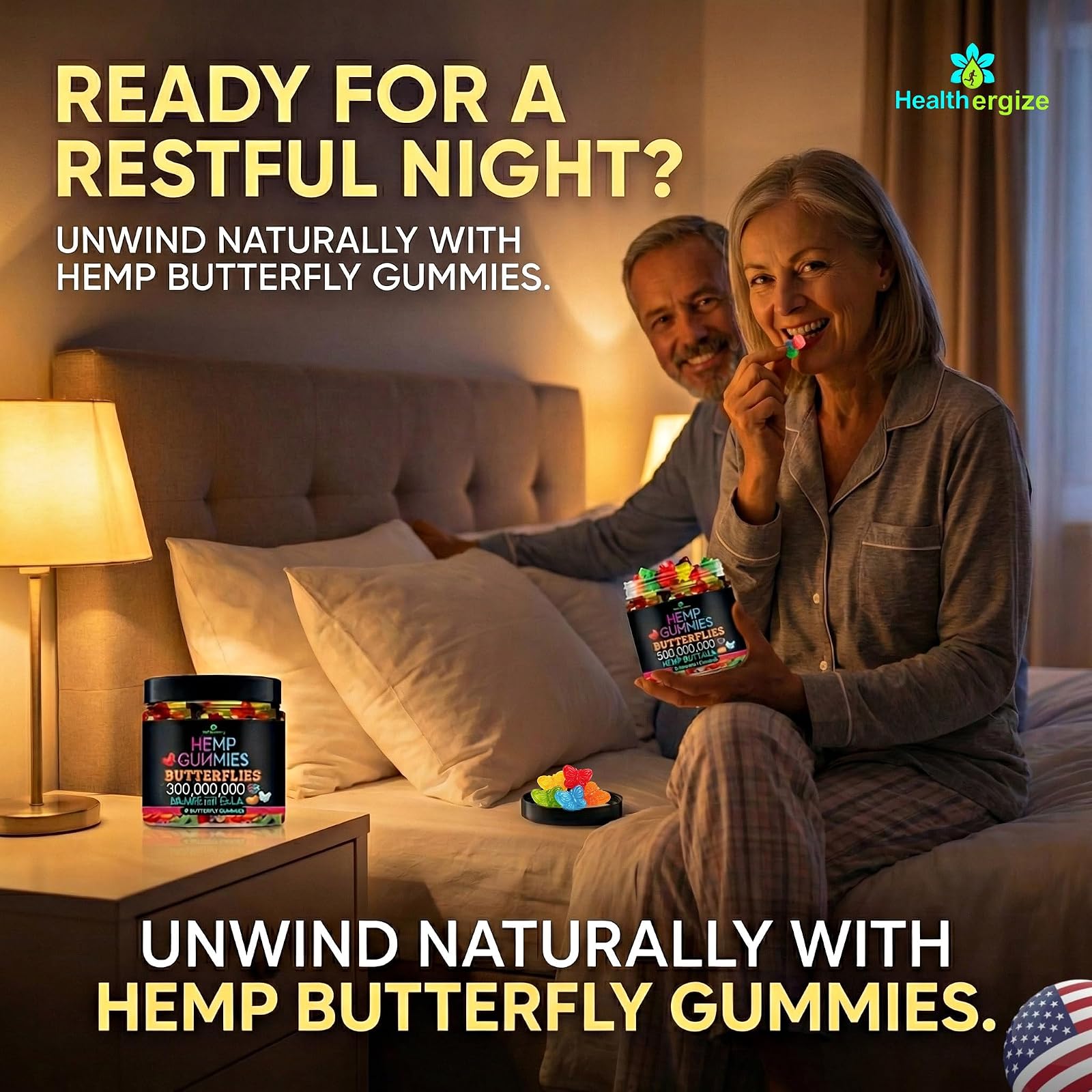 Sleep aid gummies with hemp extract