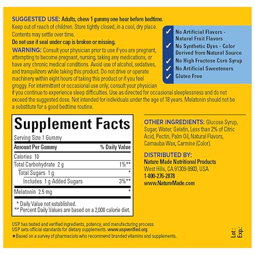 Sleep aid gummies with melatonin