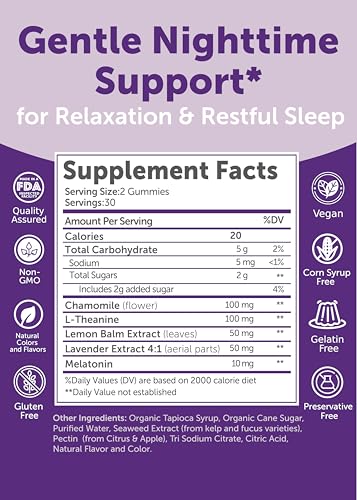 Sleep blend gummies for calming effects