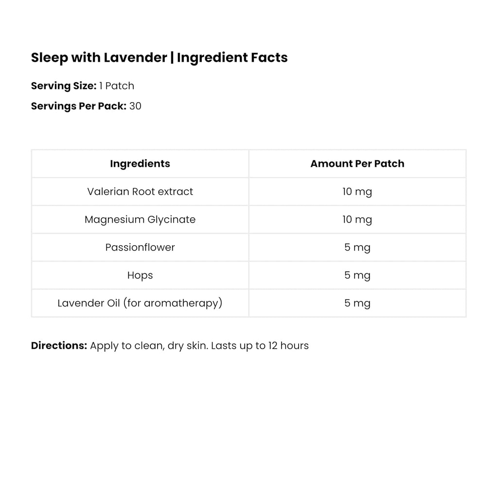 sleep support patches with melatonin