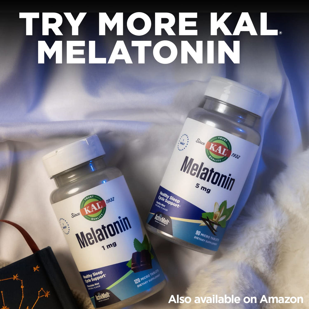 Sleep support with KAL Melatonin 120 tablets