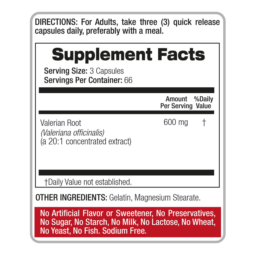 sleep support with valerian capsules