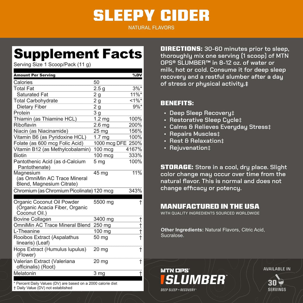 Sleepy Cider flavour sleep aid