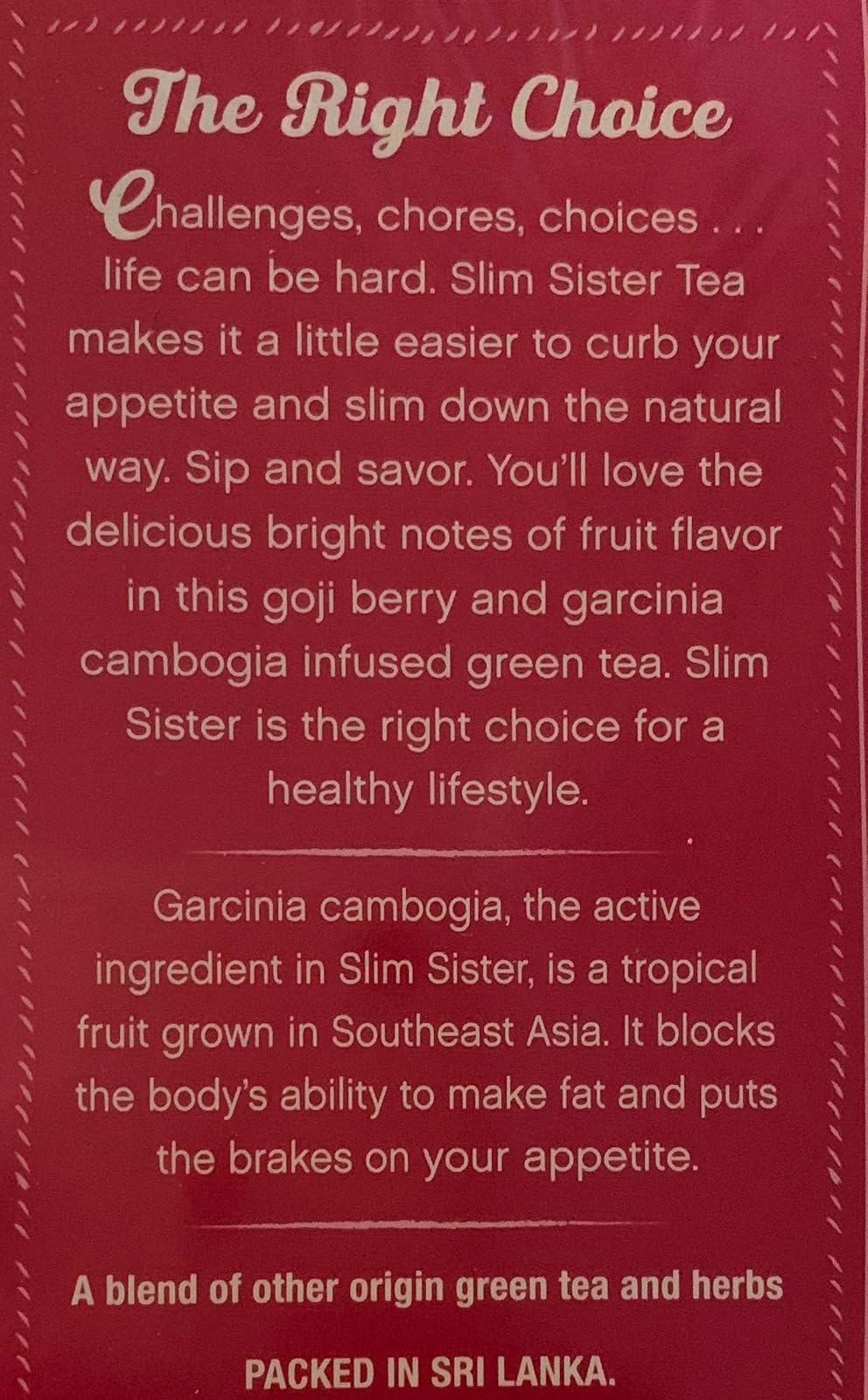 Slimming tea with acai berries