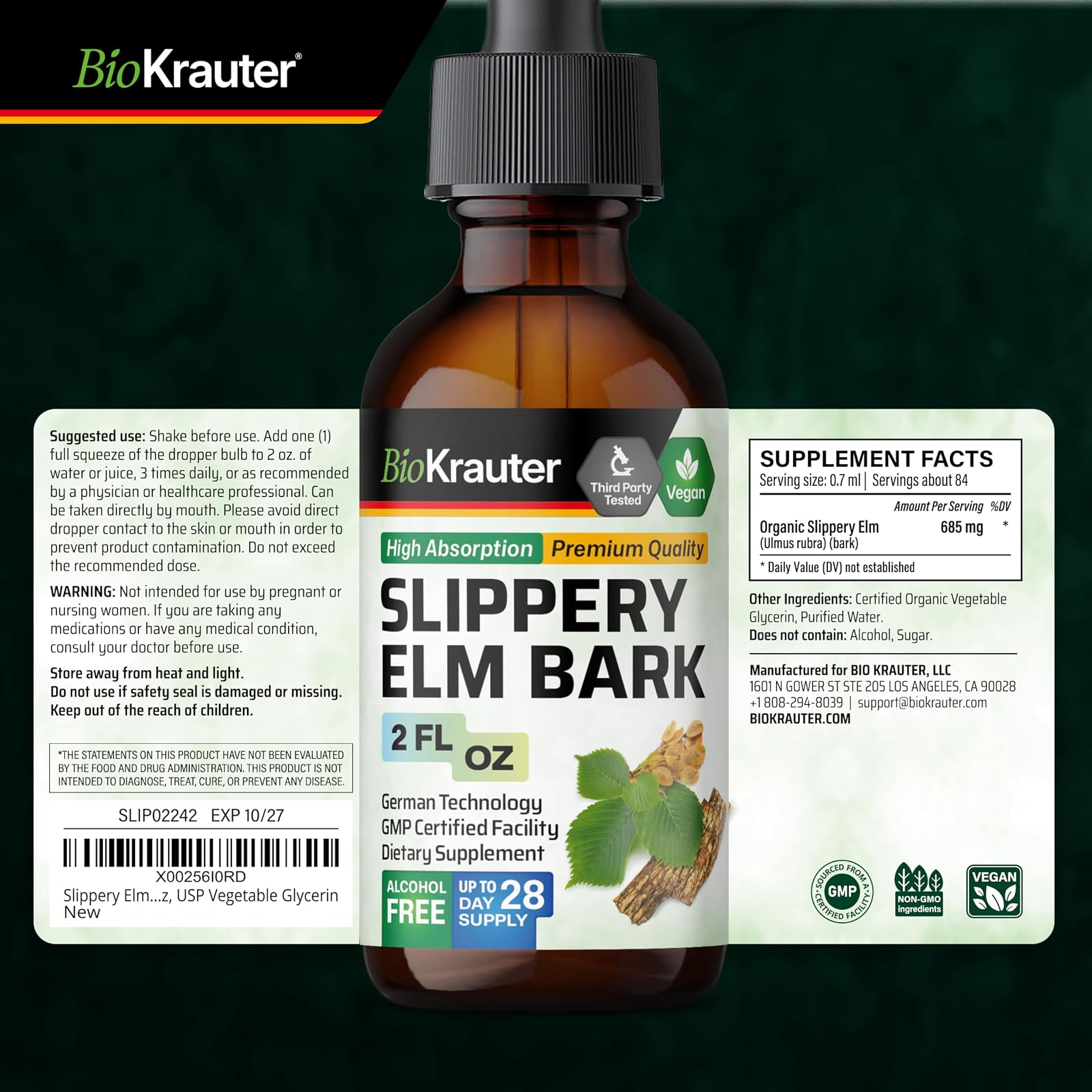 slippery elm bark extract for soothing