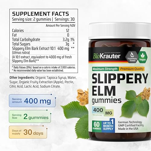 Slippery elm bark for vocal health