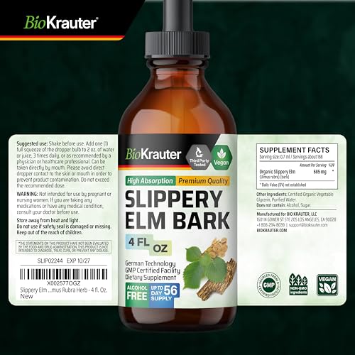 slippery elm bark tincture for soothing