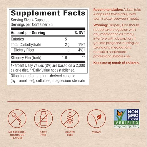 Slippery elm for intestinal comfort