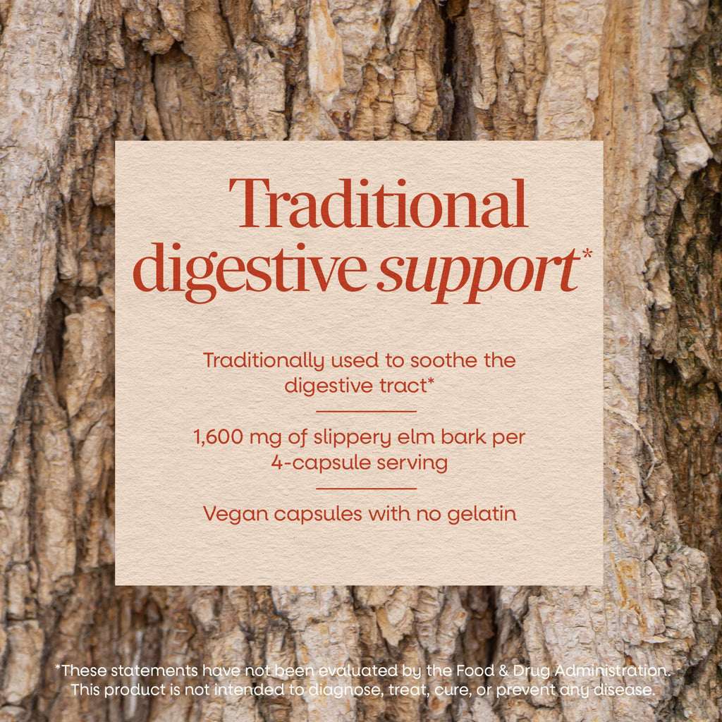 Slippery elm for soothing digestion
