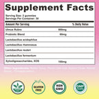 Slippery elm pineapple flavour gummies