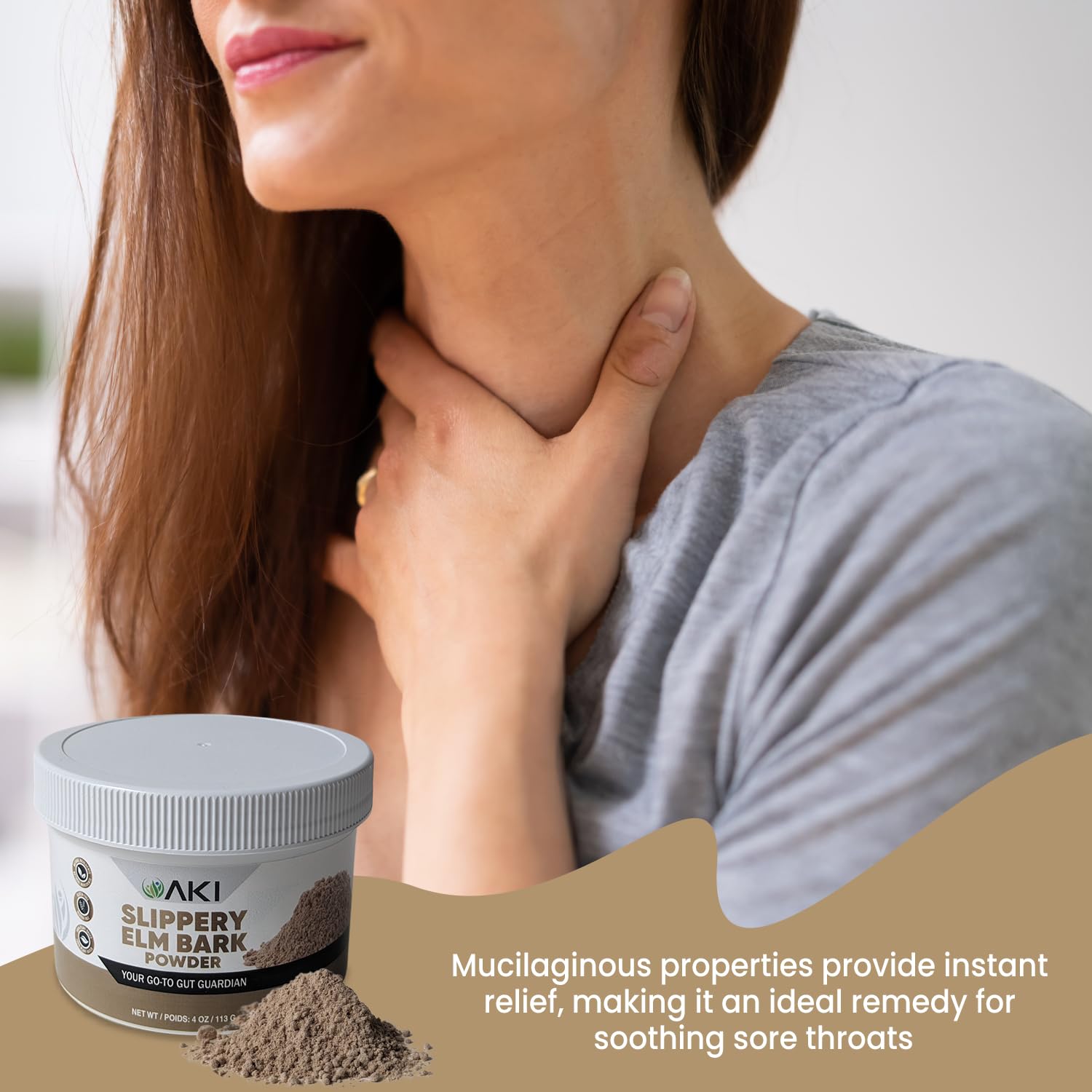 Slippery Elm Powder for throat health