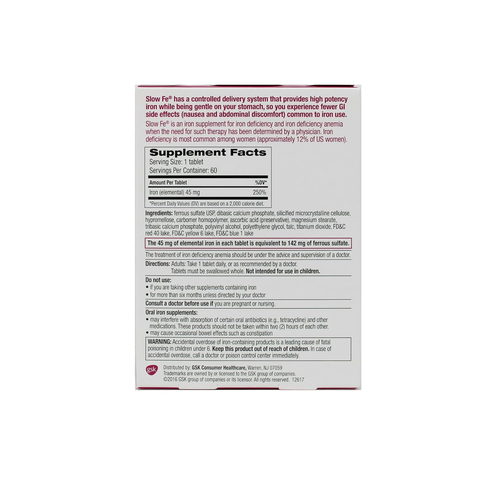 Slow Fe gentle iron for better absorption