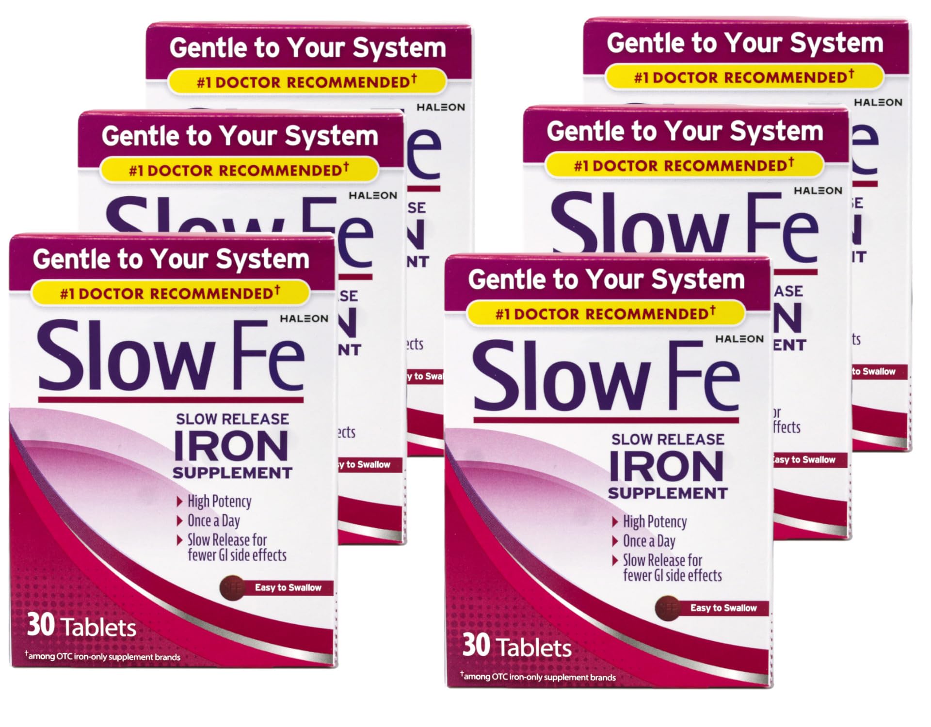 Slow Fe iron tablets for energy