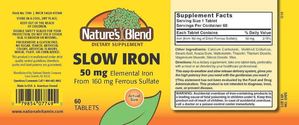 slow release iron bisglycinate tablets