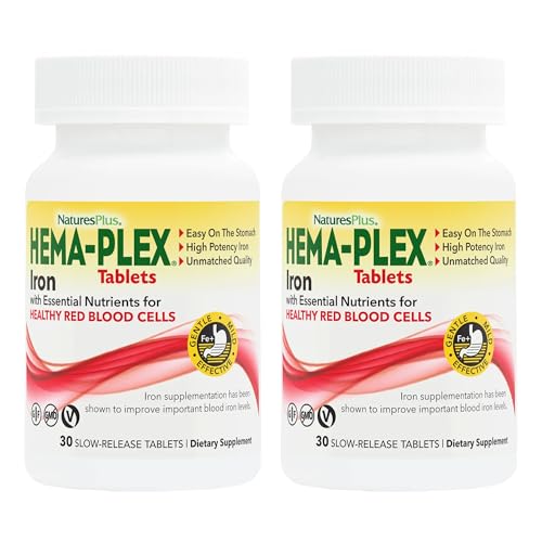 Slow-release iron tablets for absorption