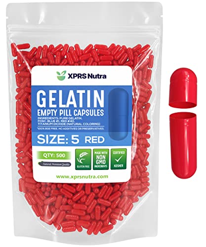 small red capsules for DIY supplements