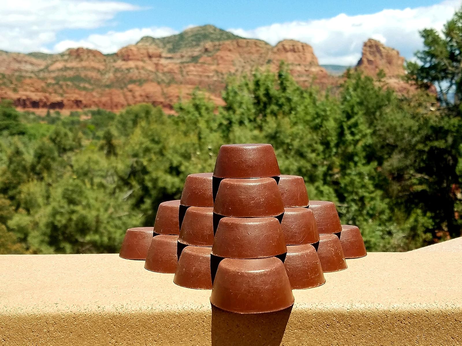 small red rock orgonite generator
