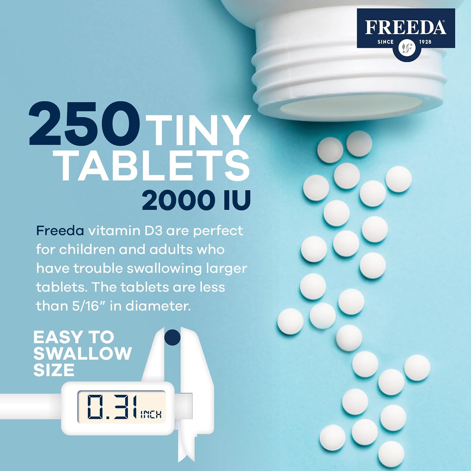 small tablets for easy vitamin D intake