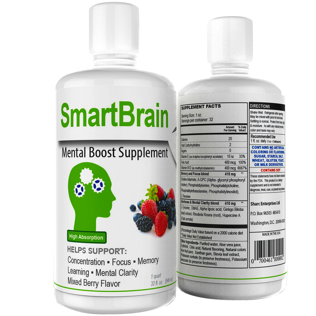 Smart Brain liquid ginkgo biloba supplement