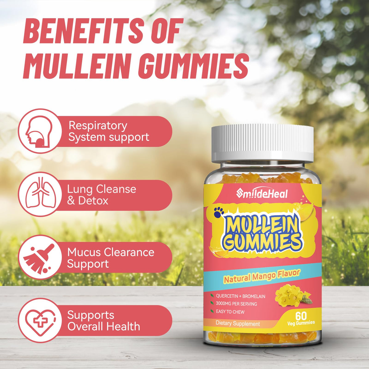 SmildeHeal mullein gummies for immunity