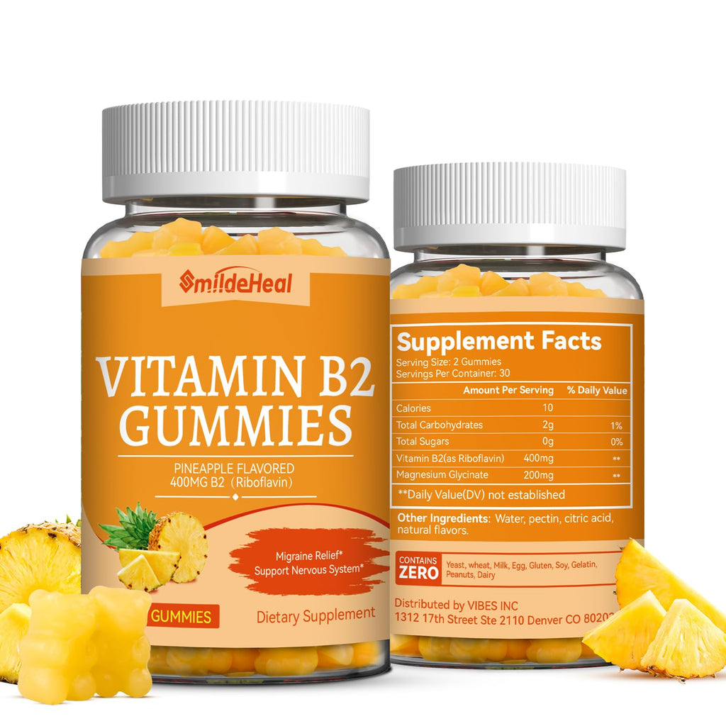 SmildeHeal Vitamin B2 gummies for energy