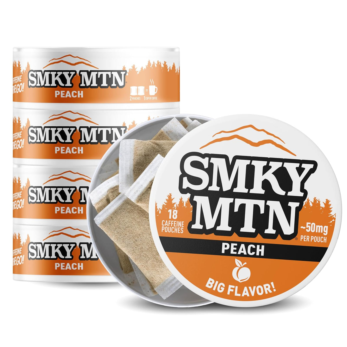 SMOKEY MOUNTAIN caffeinated pouches peach flavour