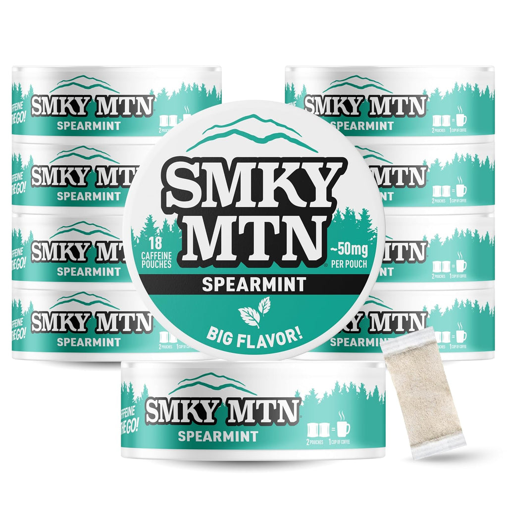 Smokey Mountain caffeinated pouches spearmint flavor