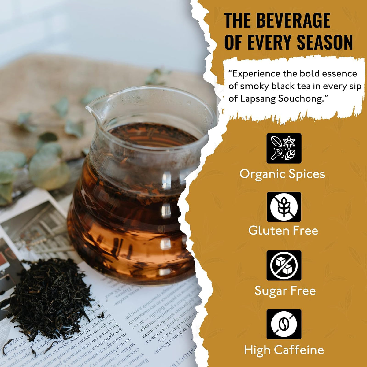 smoky flavour herbal tea blend
