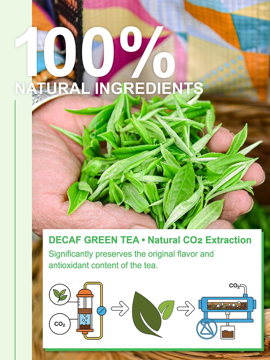 smooth decaf green tea flavour