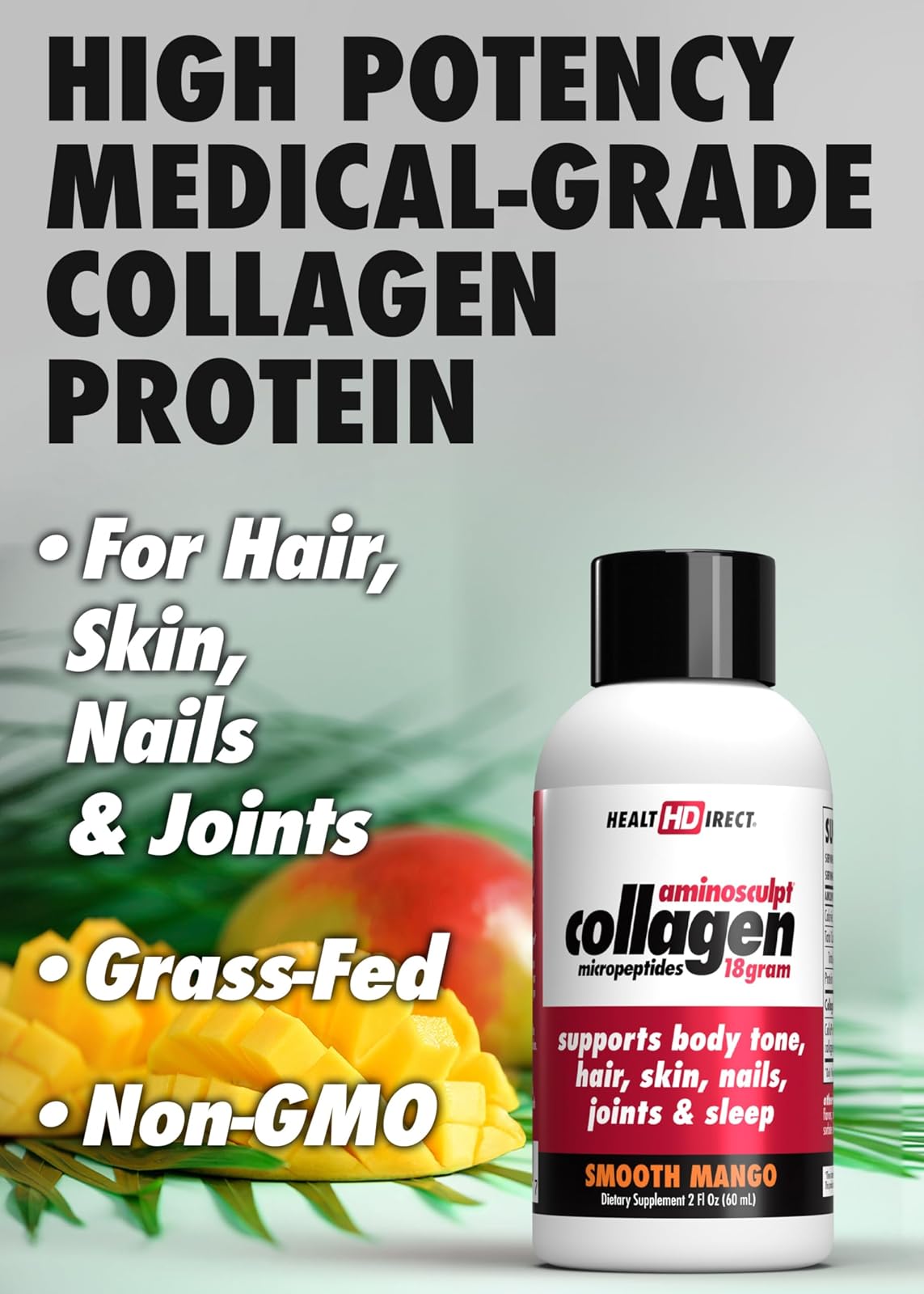 smooth mango collagen peptides drink