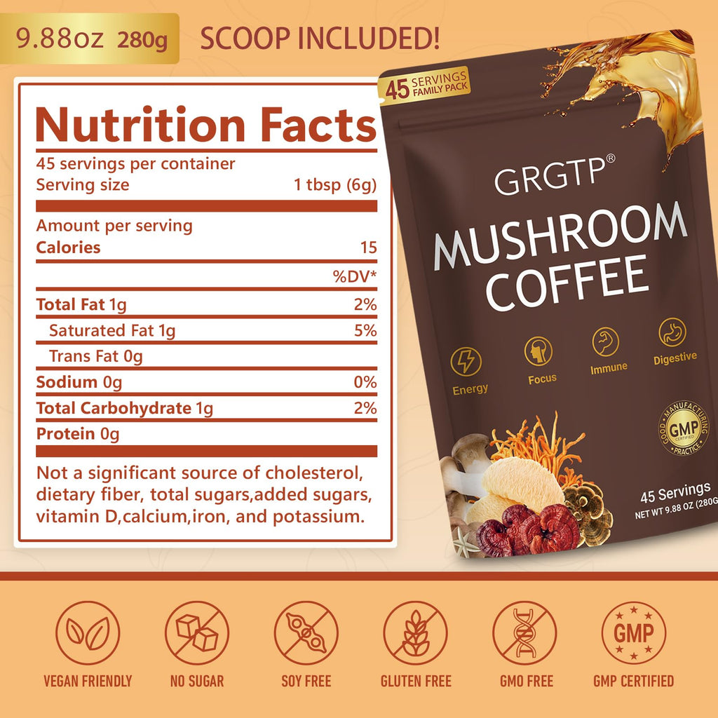 smooth taste of mushroom coffee blend