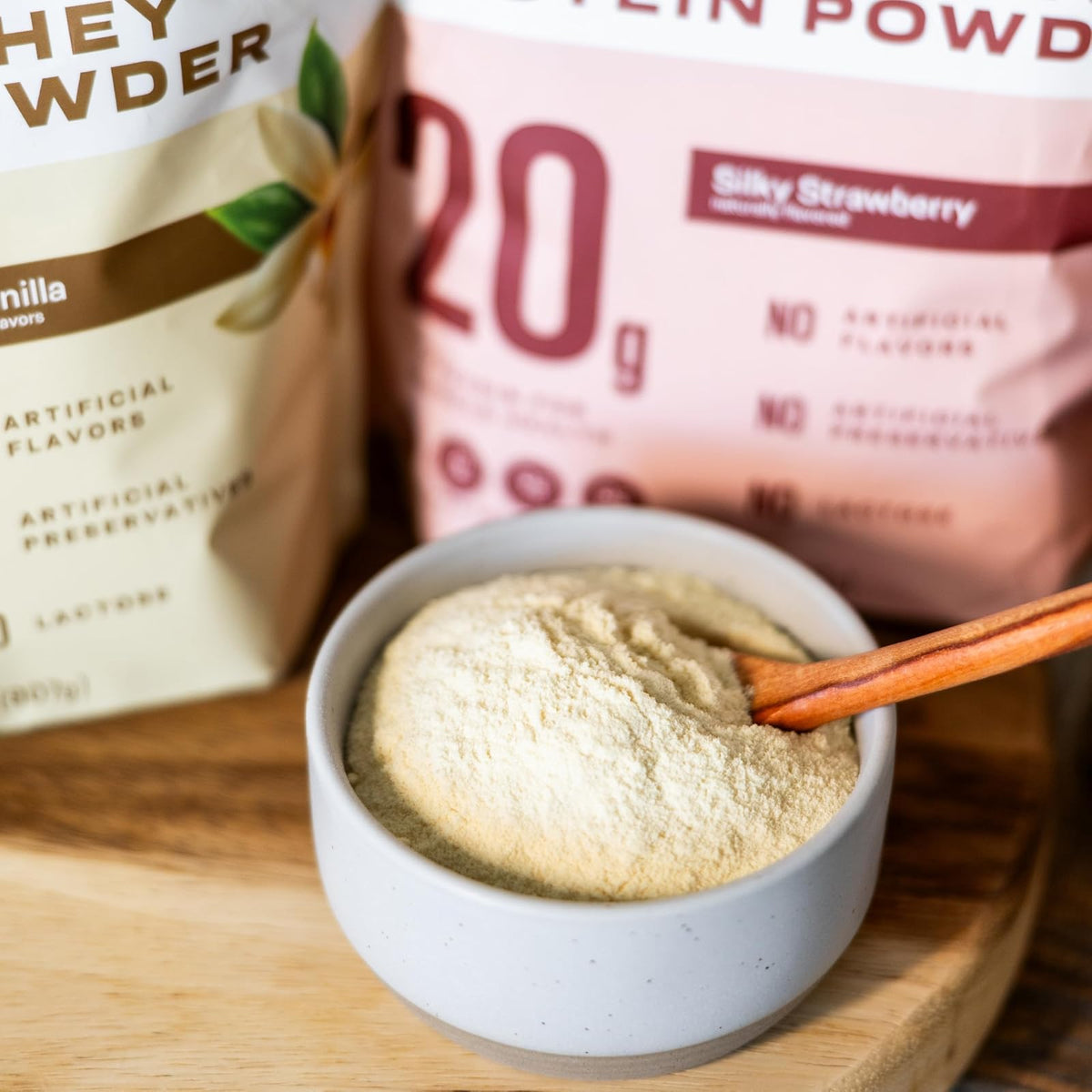 smooth texture whey protein shake