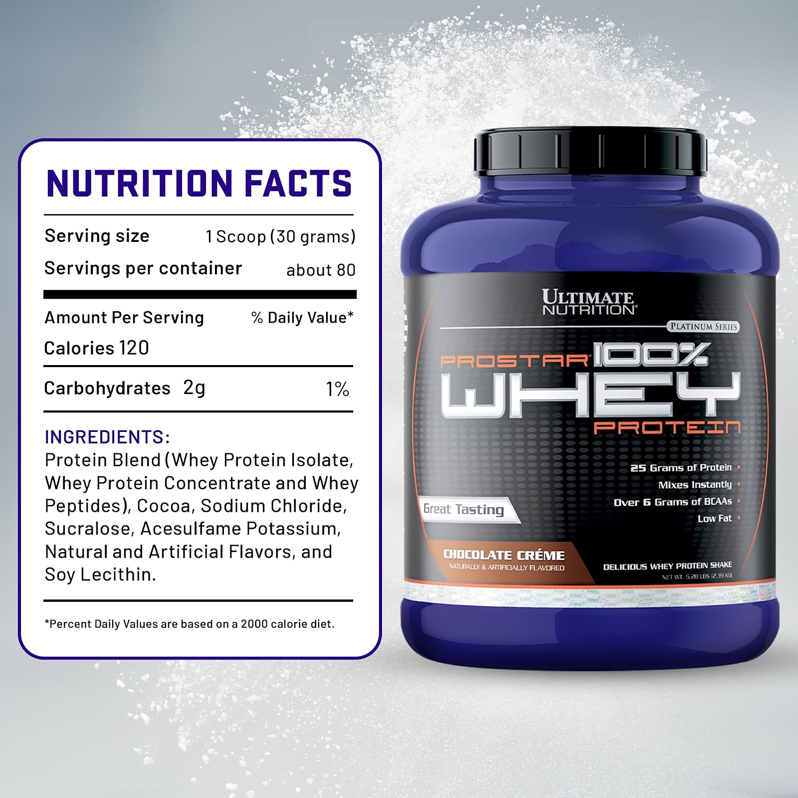Smooth whey protein for easy mixing