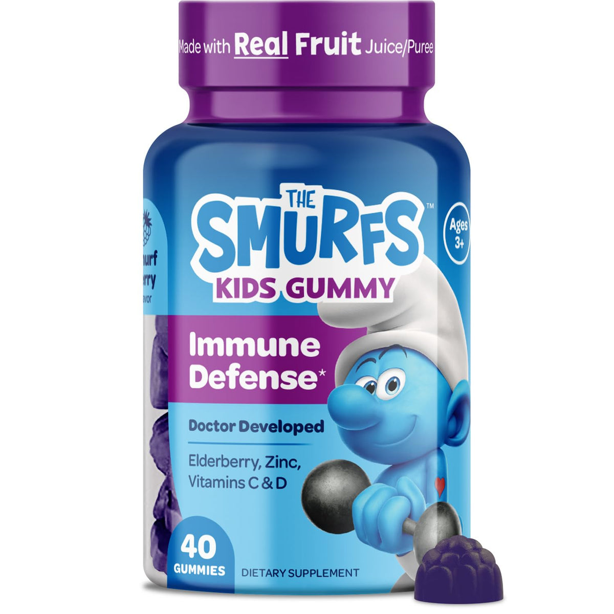 Smurfs kids immune support gummies