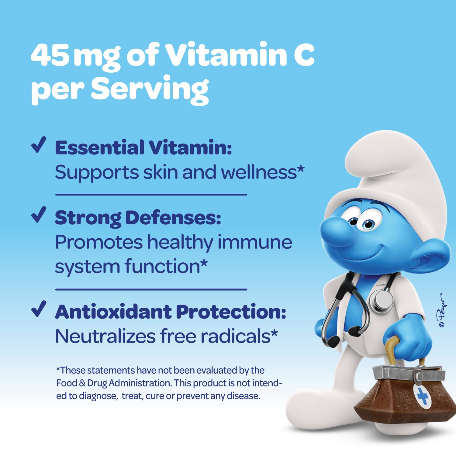 Smurfs vitamin C liquid supplement