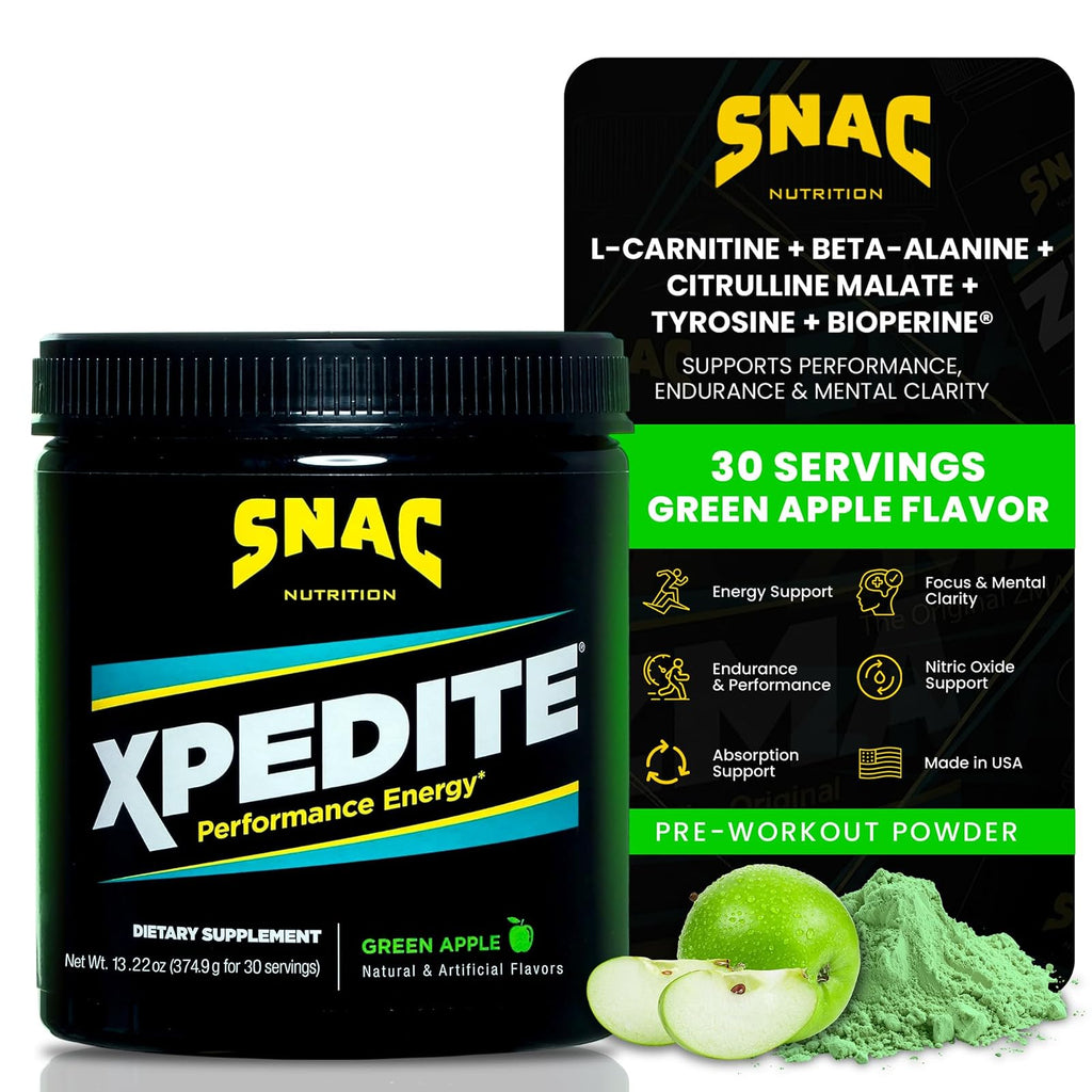 SNAC pre-workout green apple flavour