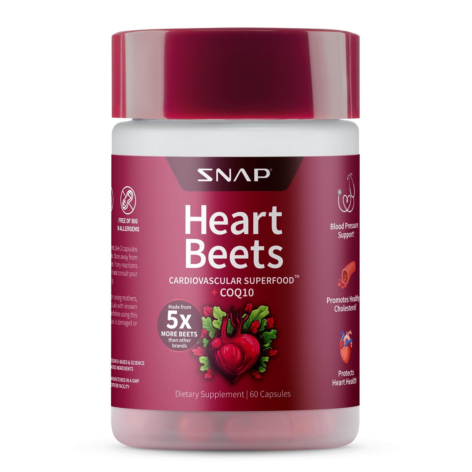 Snap Supplements Heart Beets capsules